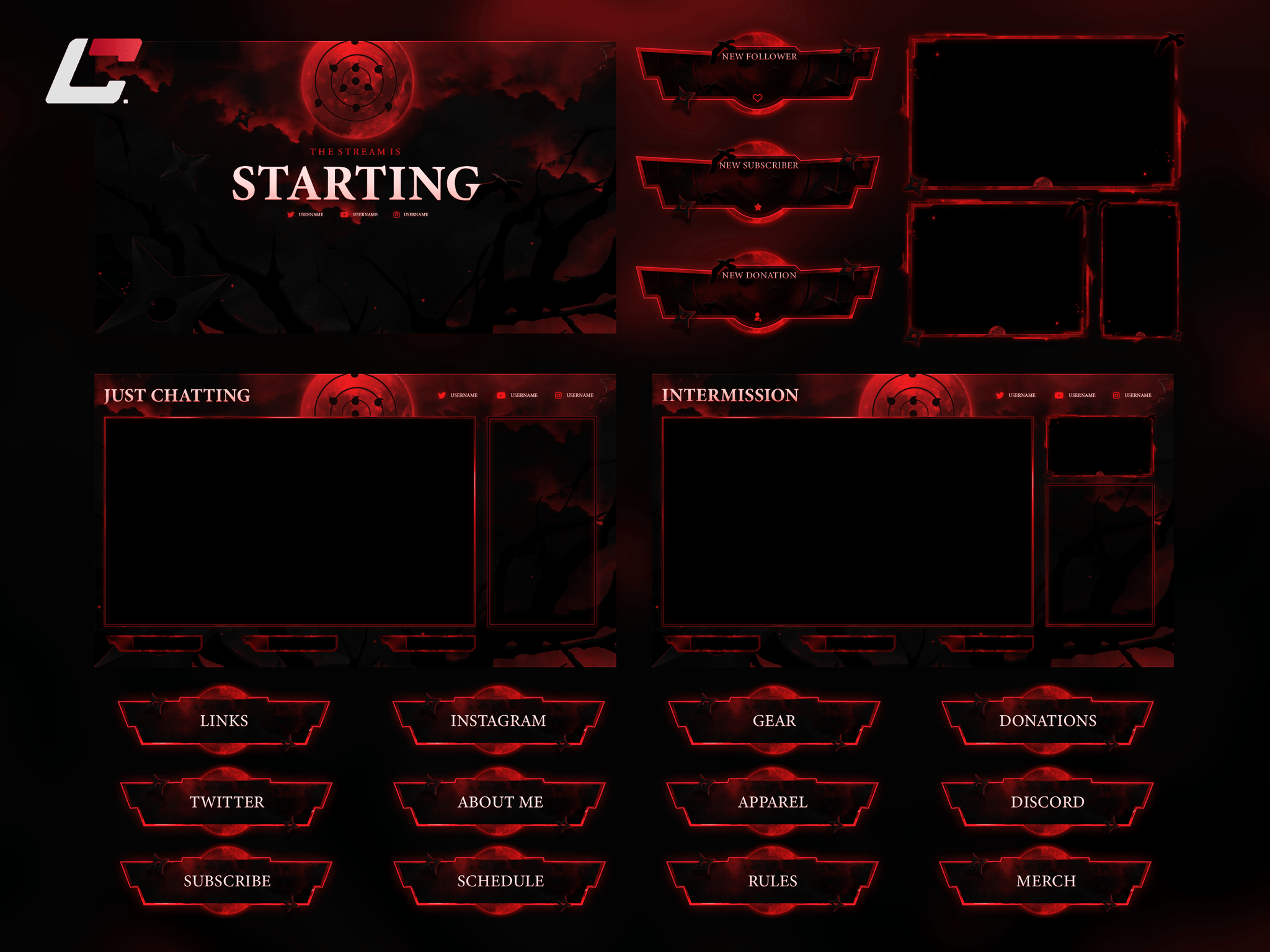 Ninja Animated Twitch Overlays