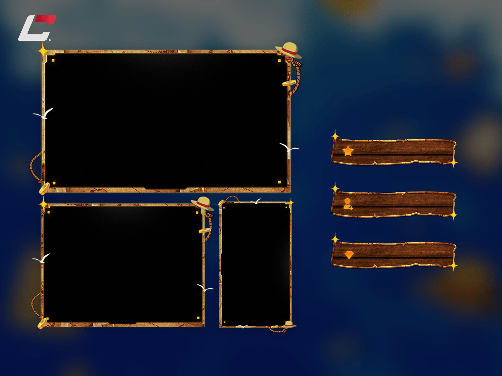 Straw Hat Animated Twitch Overlays