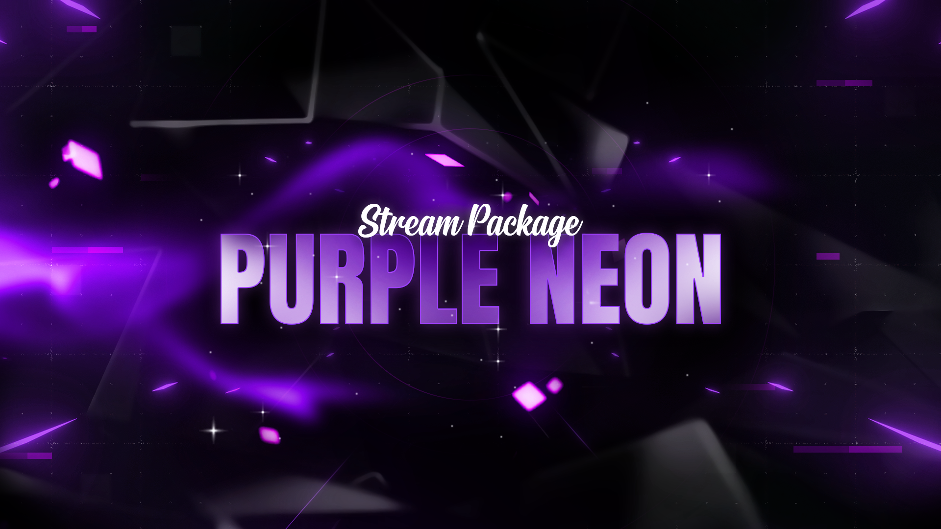 Purple Neon Animated Twitch Overlays